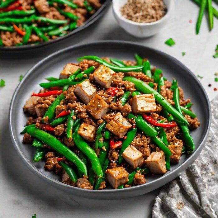 Spicy Asian Tofu with String Beans - CMWL